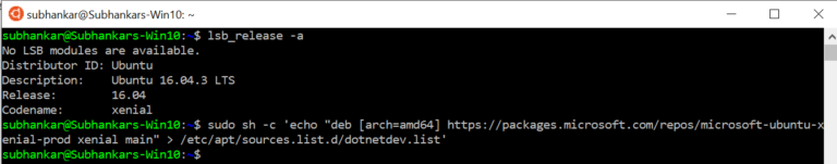 Windows Subsystem For Linux Build Aspnet Core Mvc Web Application