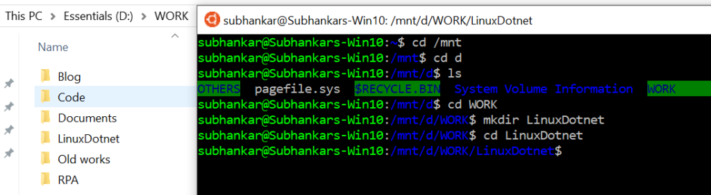 Windows Subsystem for Linux - build ASP.NET Core MVC web application