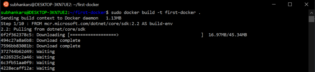 Windows Subsystem for Linux 2 (WSL2) for Dockerized .NET Core Application Development