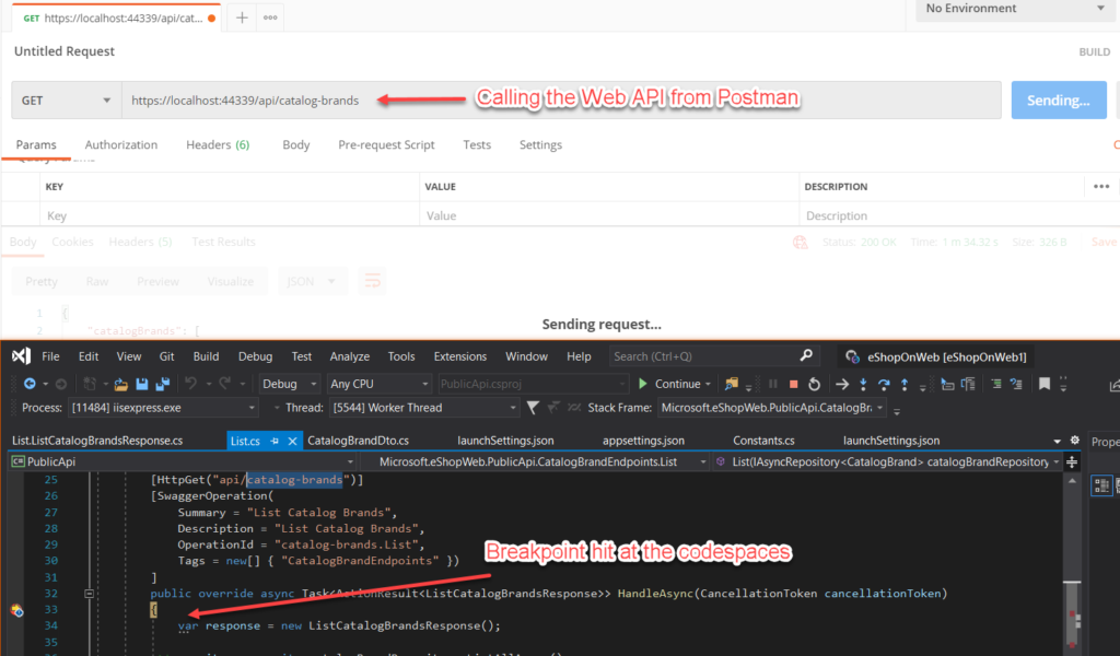 Debugging WEB API Postman and Codespaces - Subhankar Sarkar